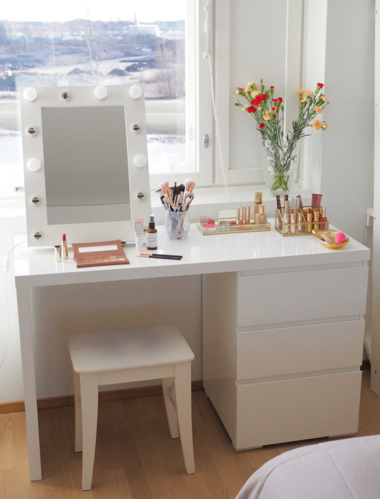How I decorate and organize my makeup vanity - Charlotta Eve