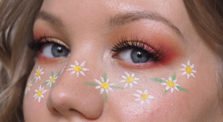 Flower freckles makeup tutorial - Charlotta Eve