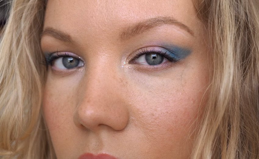 Easy blue makeup look - tutorial - Charlotta Eve